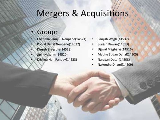 Mega merger | PPTX | Mergers and Acquisitions | Business Banking & Finance