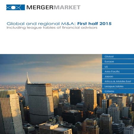 Ranking M&A Mergermarket. Primer semestre de 2015 | PDF