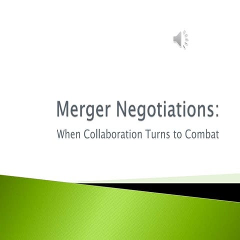 Merger negotiations | PPTX