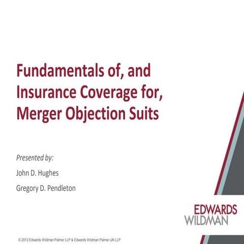 Merger objection suits presentation | PPTX