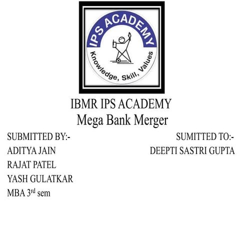 Merger of banks | PPTX