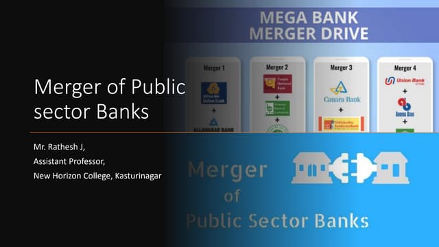 Merger of public sector banks in india | PPTX