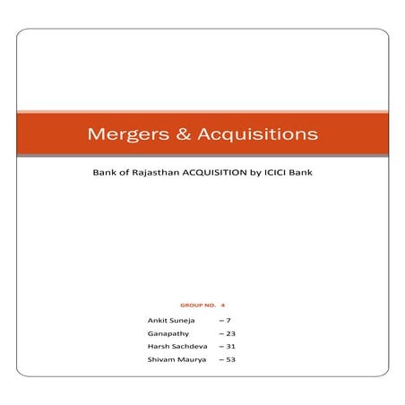 Mergers&Acquisition Report | PDF