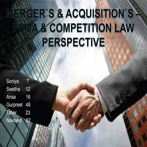Merger`s & Acquisition`s – FEMA & Competition Final.pptx