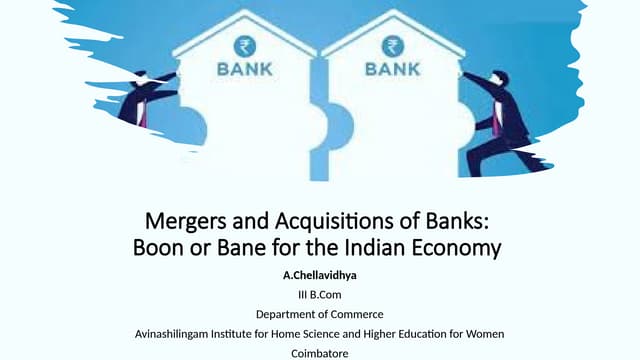Merger of public sector banks in india | PPTX