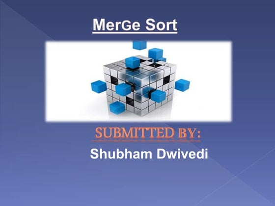 Merge Sort Algorithm Power Point Presentation Ppt