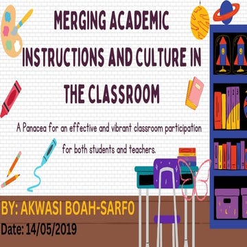 Merging Academic Instructions and Culture in the Classroom.pdf | Free ...