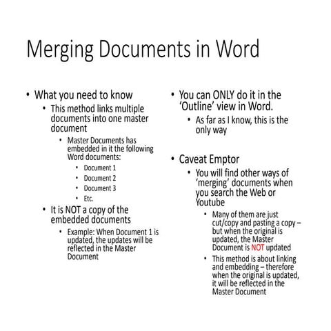 How to merge multiple word documents | PPT