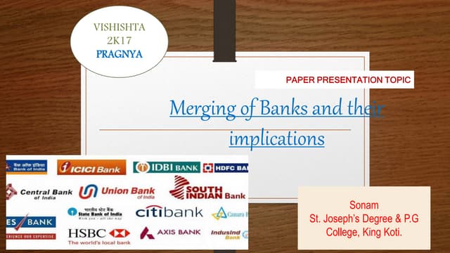 Merger of public sector banks in india | PPTX