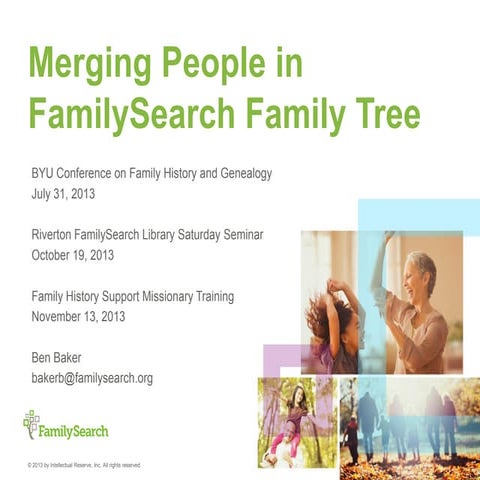 Merging People in FamilySearch Family Tree - Presentation | PPT