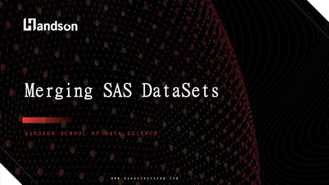 Sas Tutorial Merging Sas Datasets Ppt