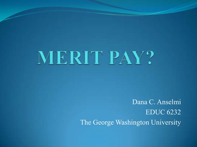 Merit pay | PDF