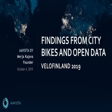 Findings From City Bike Open Data - VeloFinland 2019 | PDF