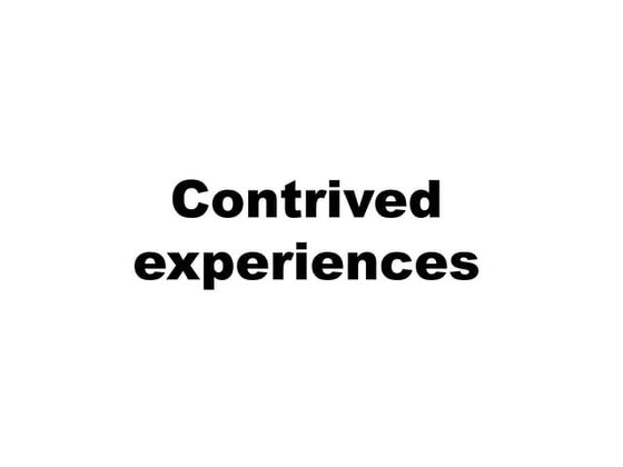 Lesson 6 contrived experience | PPT | Science