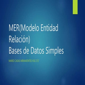 Mer(modelo entidad relación) parte 6 | PPTX