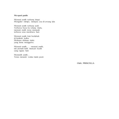 Merpati putih | DOCX