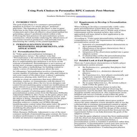 Austin Merritt Thesis Post Mortem | PDF