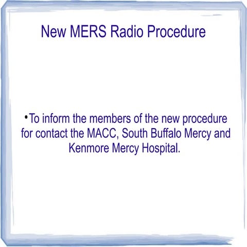 Mers procedure | PPT