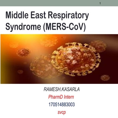Middle East Respiratory Syndrome (MERS) | PPT