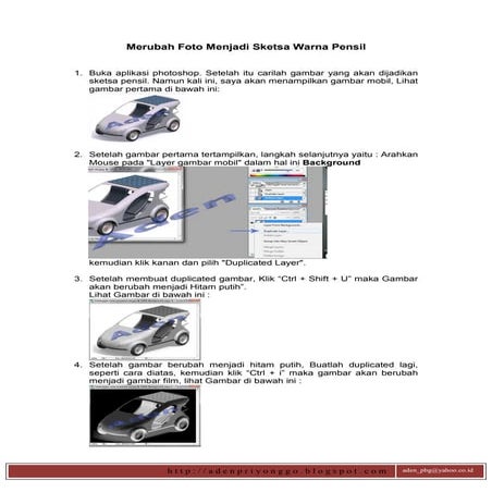 Merubah foto menjadi sketsa warna pensil | PDF