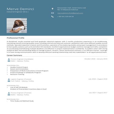 Merve demirci,cv | PDF