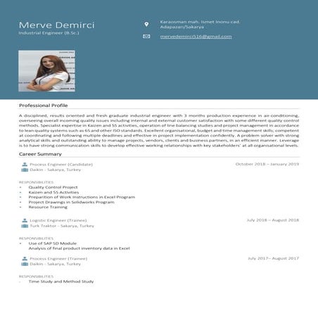 Merve demirci,cv | PDF