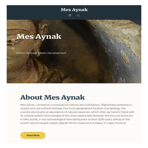 Mes Aynak - A Cultural Heritage of Kabul, Afghanistan | PDF