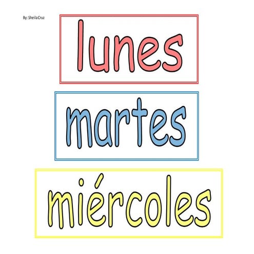 Meses y dias de la semana | PPT