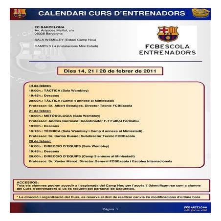 Mes febrer curs fcb escola | PDF