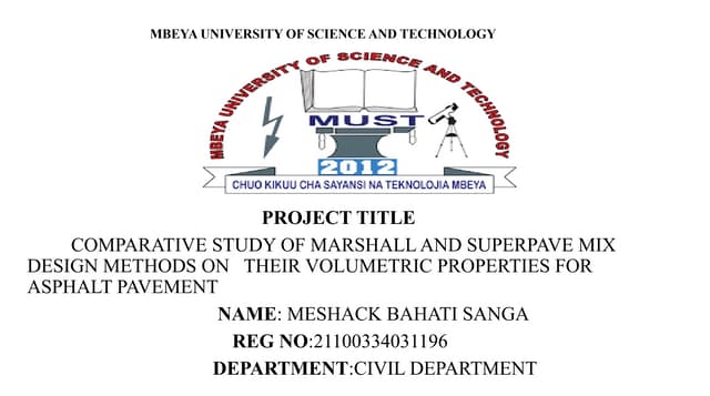 Marshall Mix Design: Lab Report | PDF