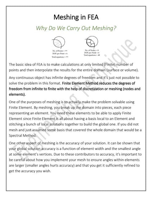FEA MESH QUALITY PARAMETER | PPTX | Technology & Computing