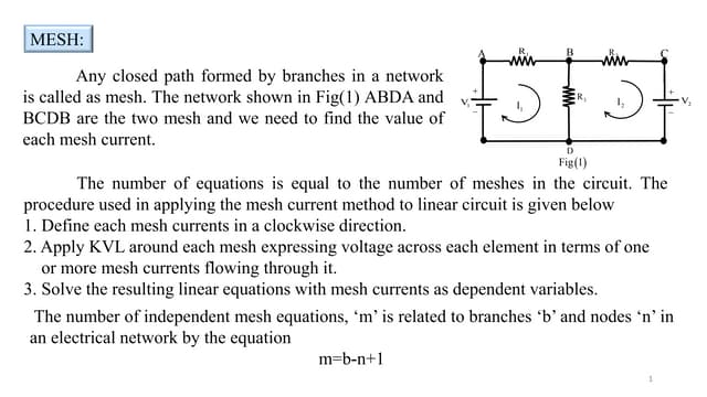 Mesh analysis and Nodal Analysis | PPTX