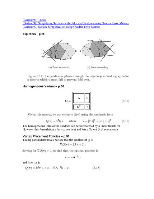 Mesh Simplification Notes Pdf