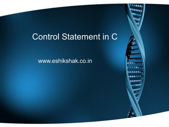 Mesics Lecture 6 Control Statement If Else Ifelse Ppt