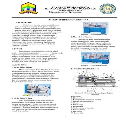 Mesinbubut jenisdanbagian | PDF