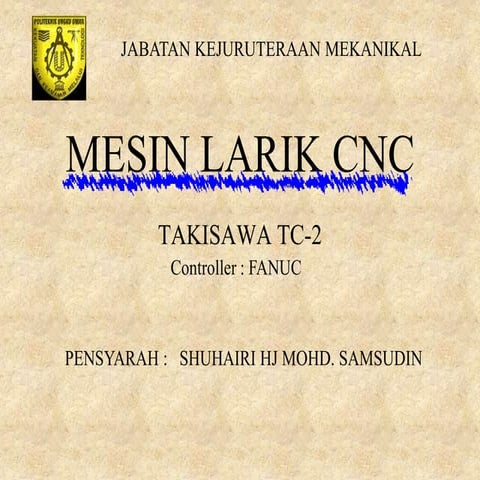 Mesin larik cnc slideshow | PPSX