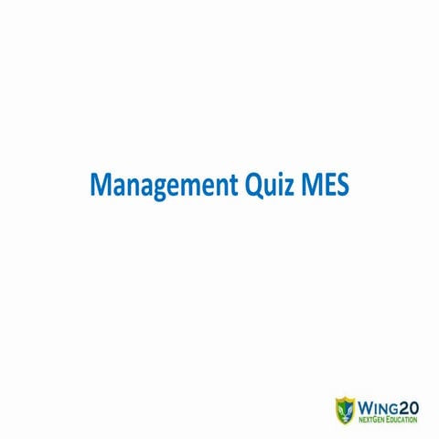 Business Quiz MES | PPTX