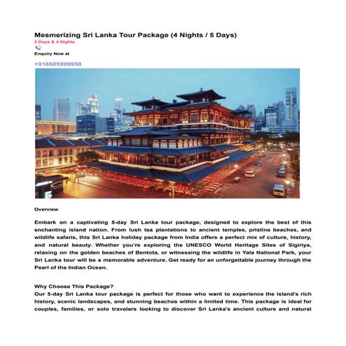 Mesmerizing Sri Lanka Tour Package (4 Nights _ 5 Days).pdf