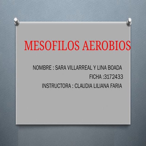 MESOFILOS_MICROOBIOLOGIA PARA MICROBIOLOGIA | PPTX