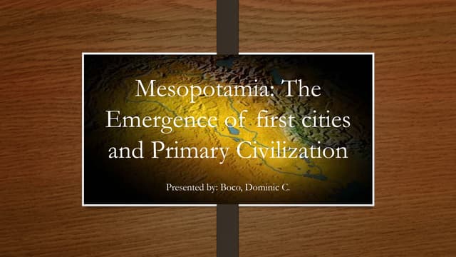 Mesopotamia power point | PPT