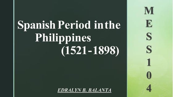 Philippine Economy Under the Spanish Occuption | PPT