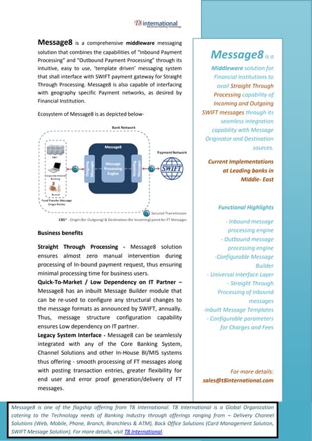 Message8 Swift Message Manager Middle Ware Solution Pdf