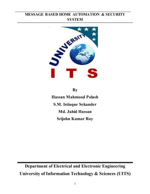 Smart digital door locking system | PPTX