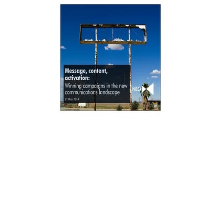 Message content activation: Winning campaigns in the new communications ...