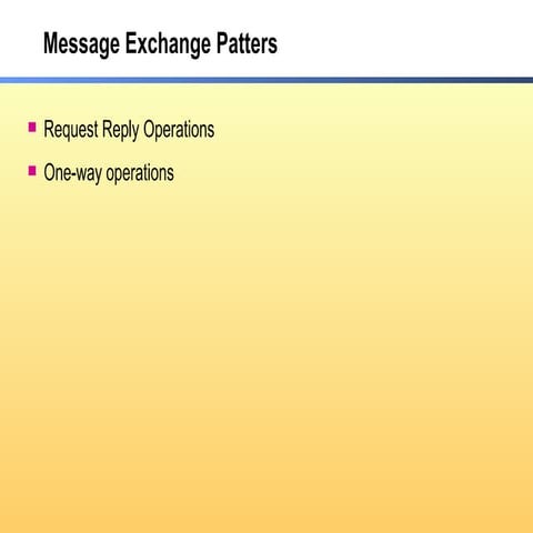 Message Exchange Patterns | PPT