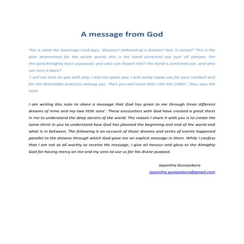 Message from God | PDF
