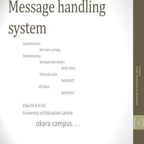 Message Handling System | PPTX