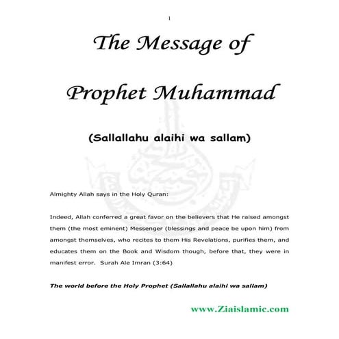 Message of prophet english | PDF