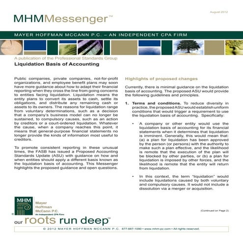 Liquidation Basis of Accounting | PDF