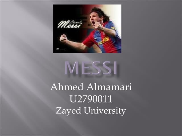 Presentation on Lionel Messi | PPT